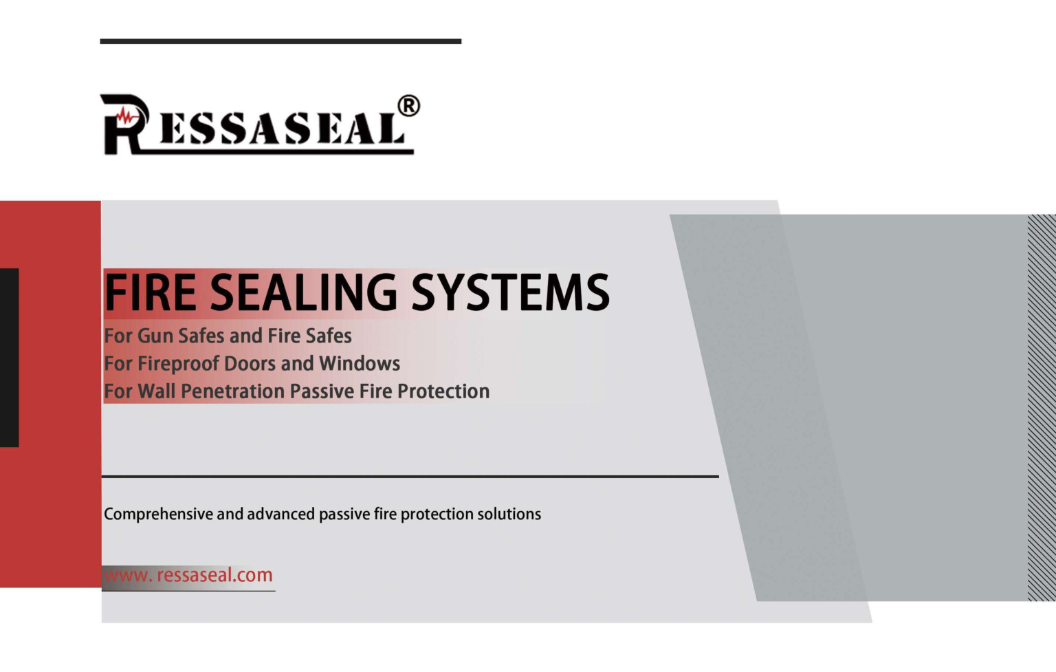 Hard Intumescent Glazing Seal System for fire glass doors